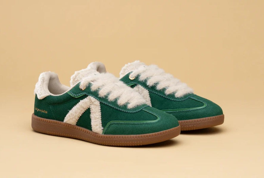 ASFVLT Sneakers - Elite Classic Green/Cream Sherpa – Monty & Moo