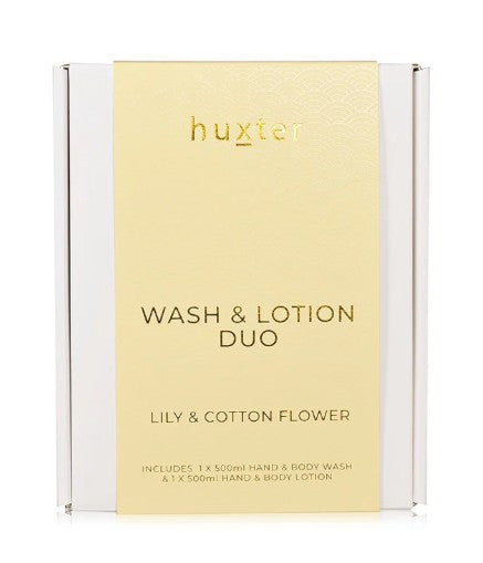 Huxter Wash & Lotion Duo - Lily & Cotton Flower – Monty & Moo