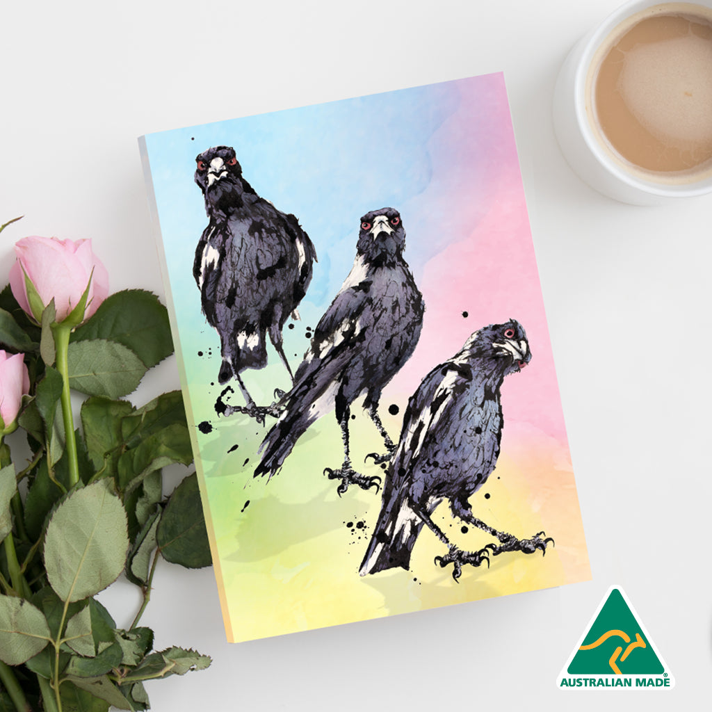 Shannon Dwyer Lined Notebook - Judge Magpies – Monty & Moo