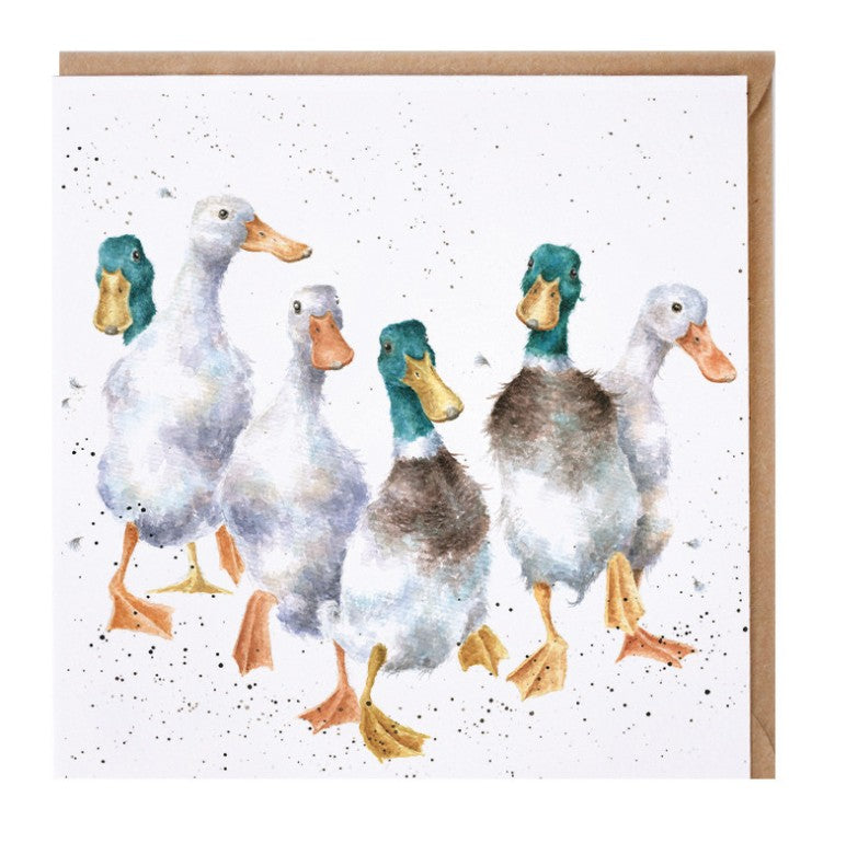 Wrendale Greeting Card - Quackers – Monty & Moo
