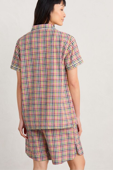 Seasalt Senara Cotton Pyjamas - Multi Coloured Fun Check – Monty & Moo