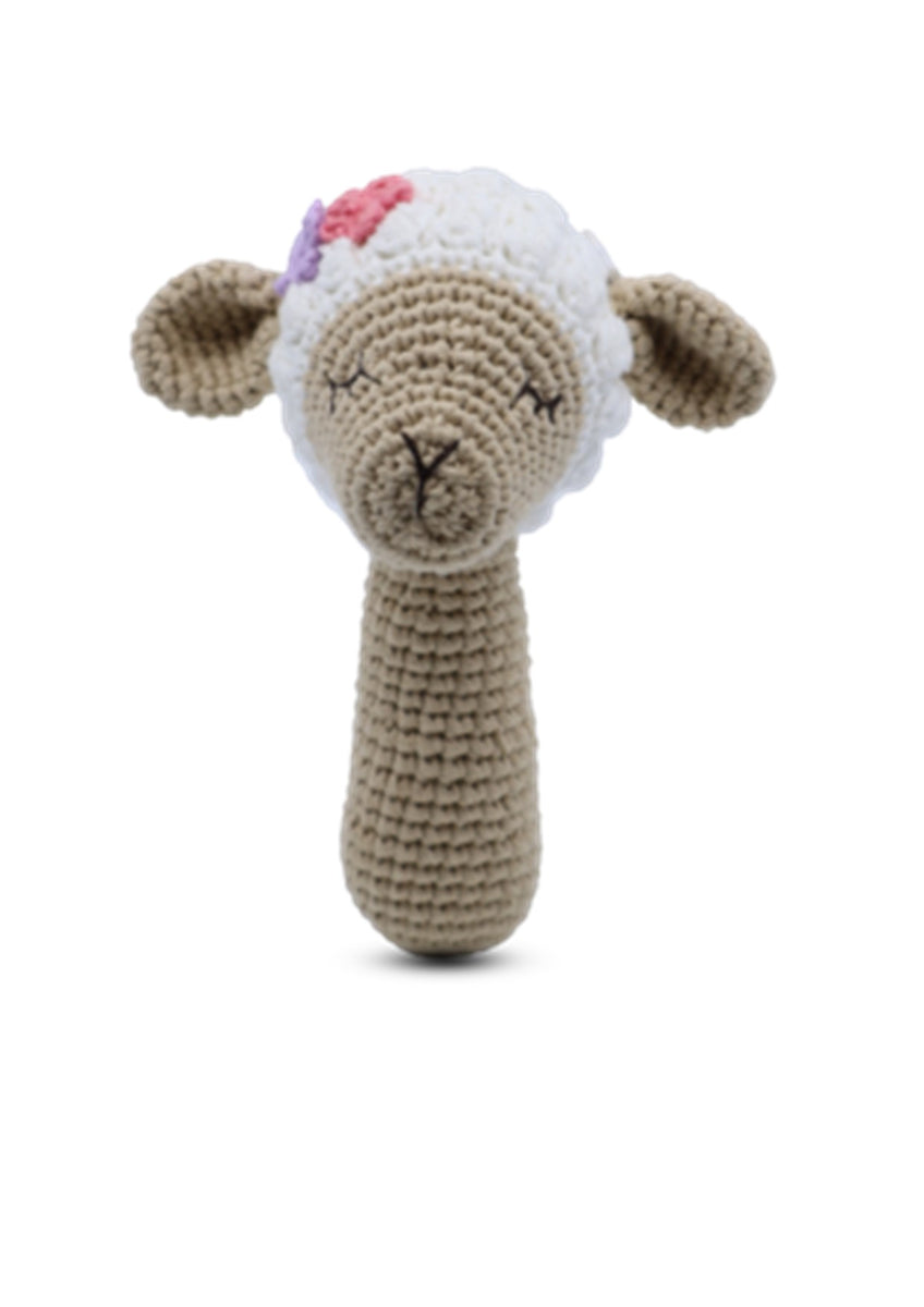 Snuggle Buddies Cotton Knit Shaker Rattle - Lamb – Monty & Moo